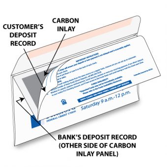 Carbon Copy Bank-by-Mail Deposit Slip Envelope | Sheppard Envelope