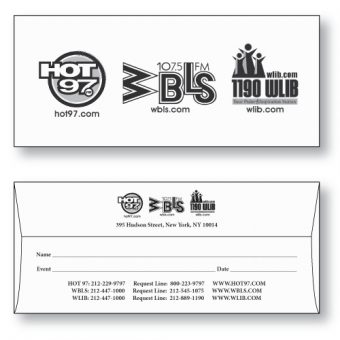 TICKET ENVELOPE Style A (3" x 7") TicketMaster® Custom Printed ...