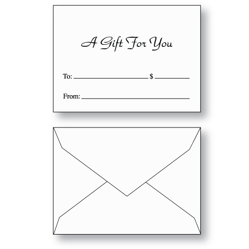 Stock Printed Gift Card Envelopes - Sheppard Envelope
