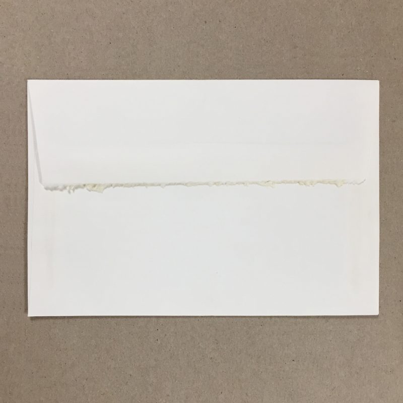 5.625 x 8.375 Light Cream Gold-Foil Lined Envelope with Deckle Edge ...