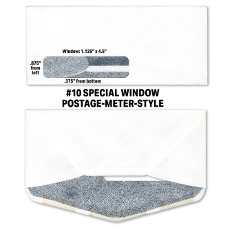 #10 Special Window Postage Meter Style Envelope - Sheppard Envelope