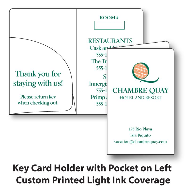 Hotel Key Card Holders with Pockets - Sheppard Envelope
