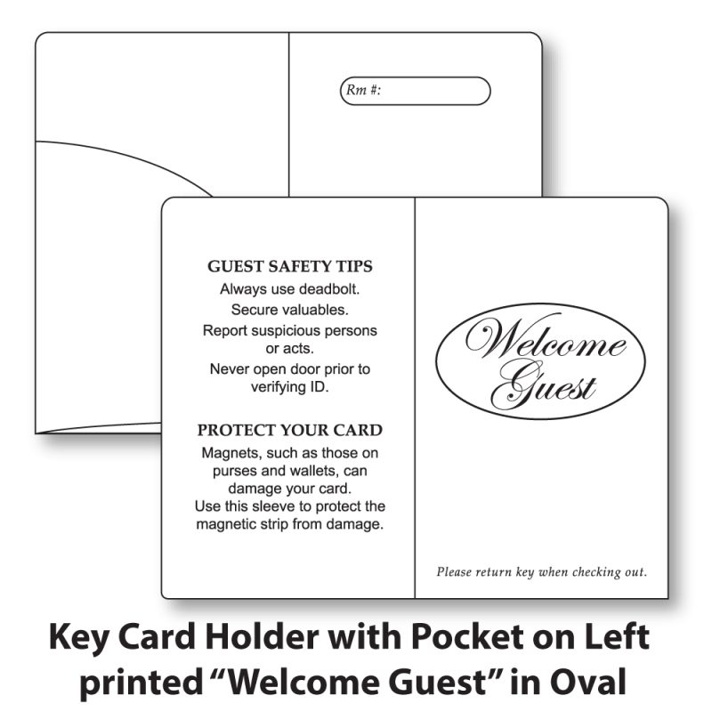 Hotel Key Card Holders with Pockets - Sheppard Envelope